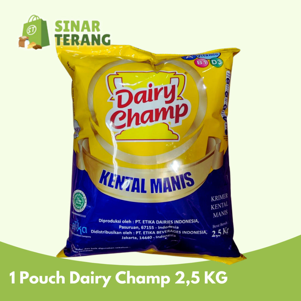 Jual susu dairy champ 2.5 kg bantal / pouch susu kental 2.5kg | Shopee ...
