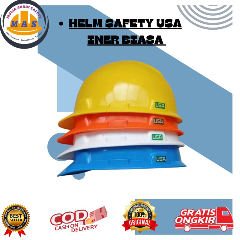 Jual Helm Safety USA Inner Biasa / Helm Safety Proyek / Helm Kerja ...