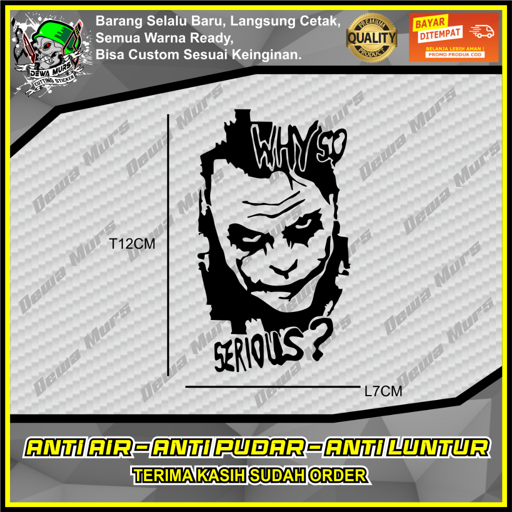 Jual Cutting Sticker JOKER SERIOUS? | Shopee Indonesia