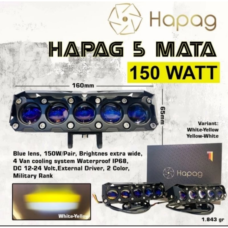 Jual Lampu Tembak Mini Laser Projie 5 Mata 150 Watt Bluelens 12V-24Volt ...