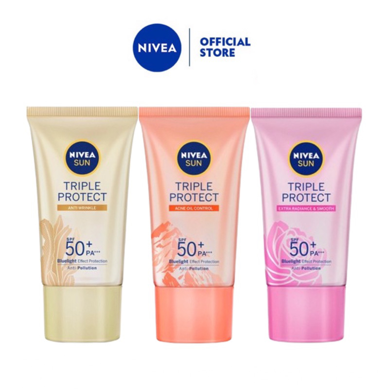 Jual NIVEA SUN Face Serum Triple Protect Hokkaido Rose SPF50+ PA ...