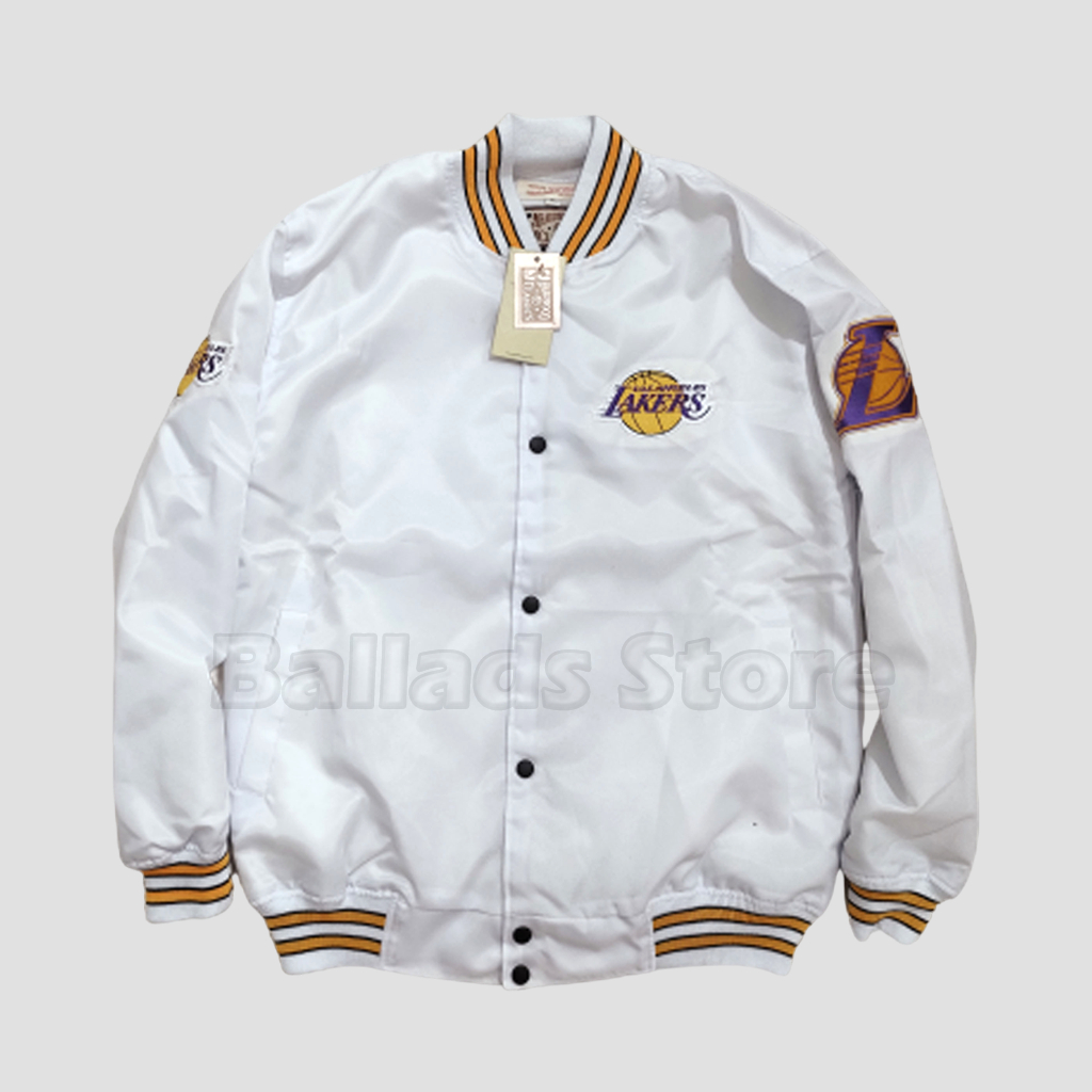Jual Jaket Varsity Basket ball NBA Los Angeles Lakers Club Full Bordir ...