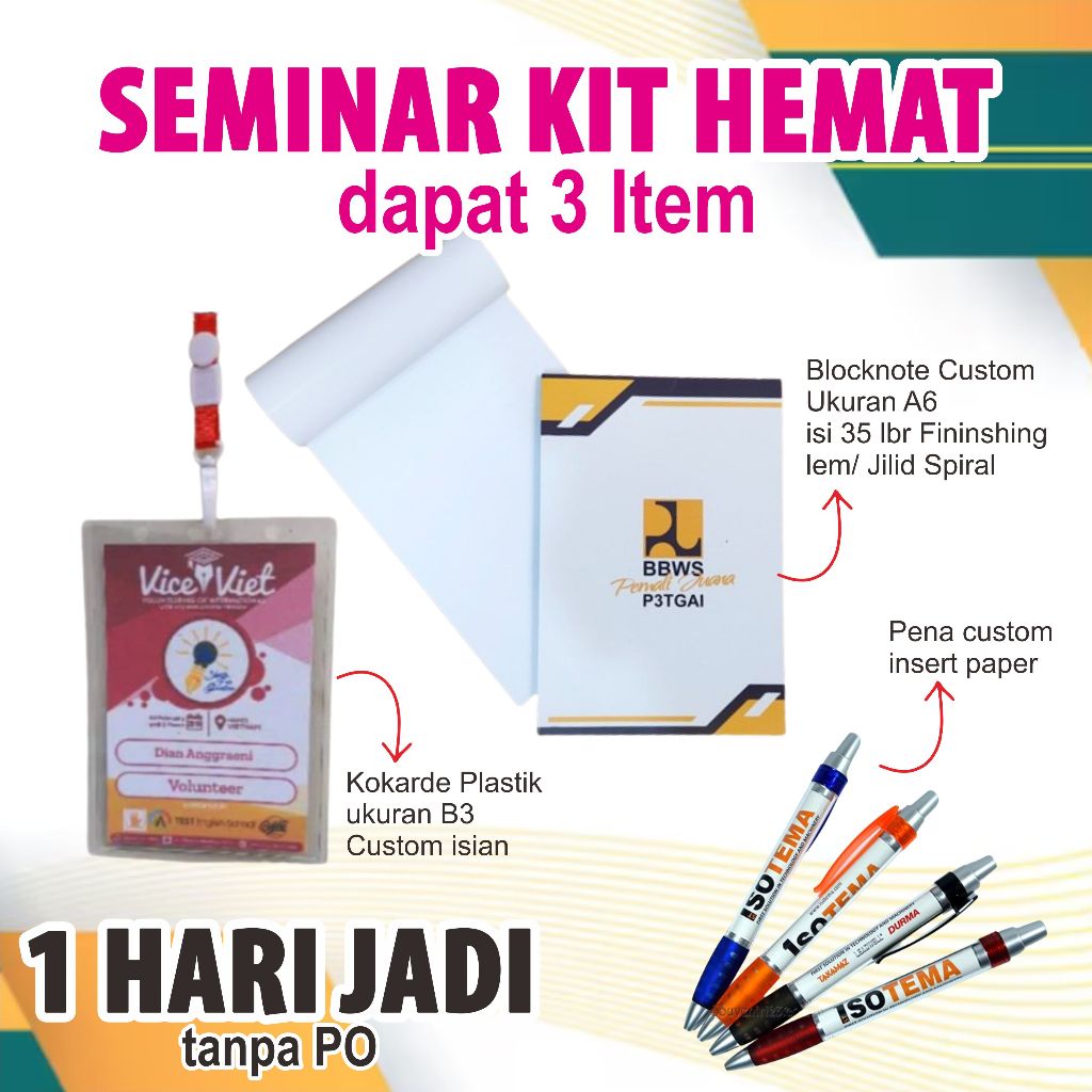Jual SEMINAR KIT PAKET HEMAT SATU HARI JADI PERLENGKAPAN SEMINAR ...