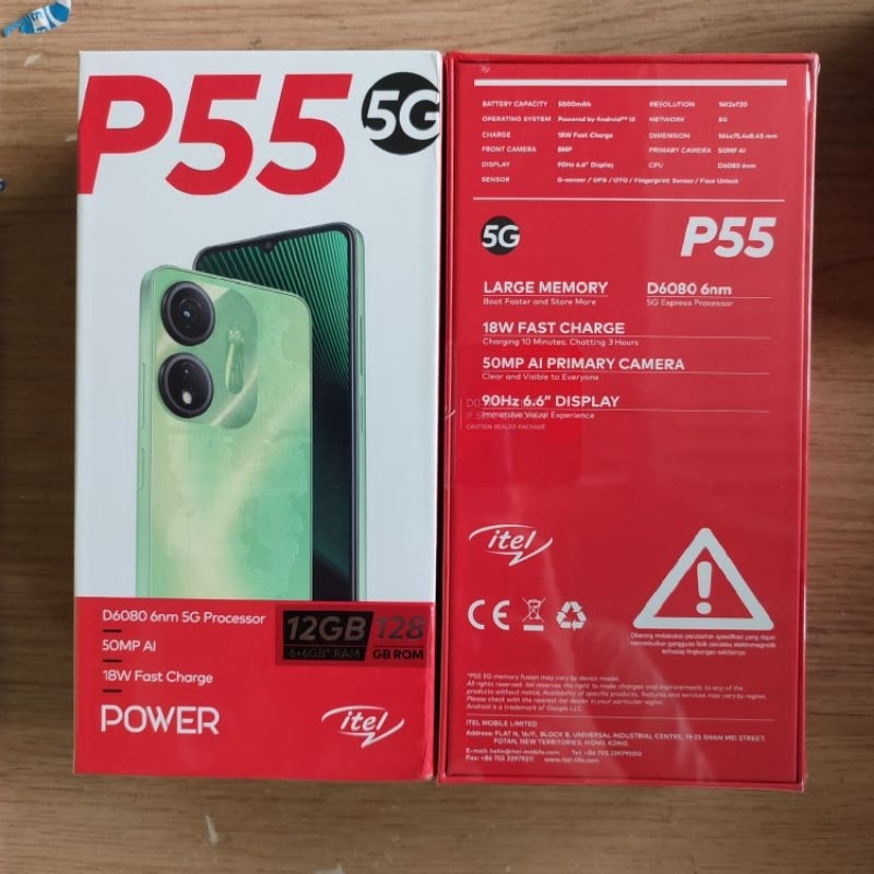 Jual itel P55 5G 6/128 Gb resmi dan segel | Shopee Indonesia
