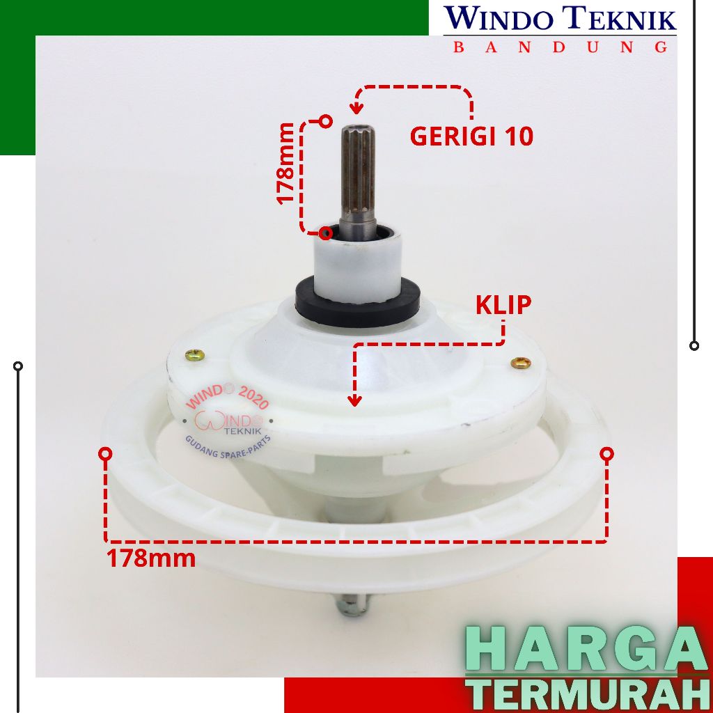 Jual GEAR BOX MESIN CUCI SHARP 2 TABUNG UMUM | GEARBOX | GIRBOX ...