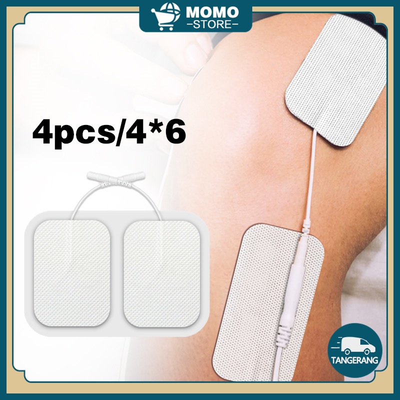 Jual 4 Buah Elektroda Pad Tens Fisioterapi 2mm Plug Gel Pad EMS 4*6cm ...