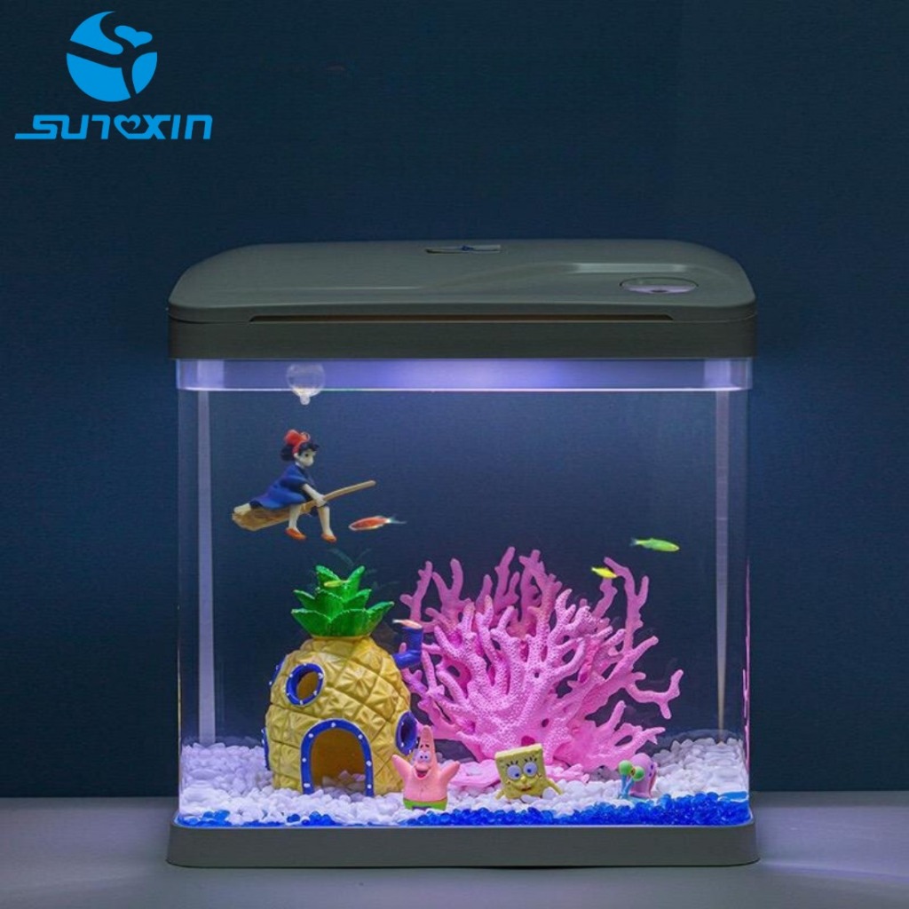 Jual Sunxin - Akuarium Ikan Mini 220/260/320 Tangki Ikan Mini Dengan ...