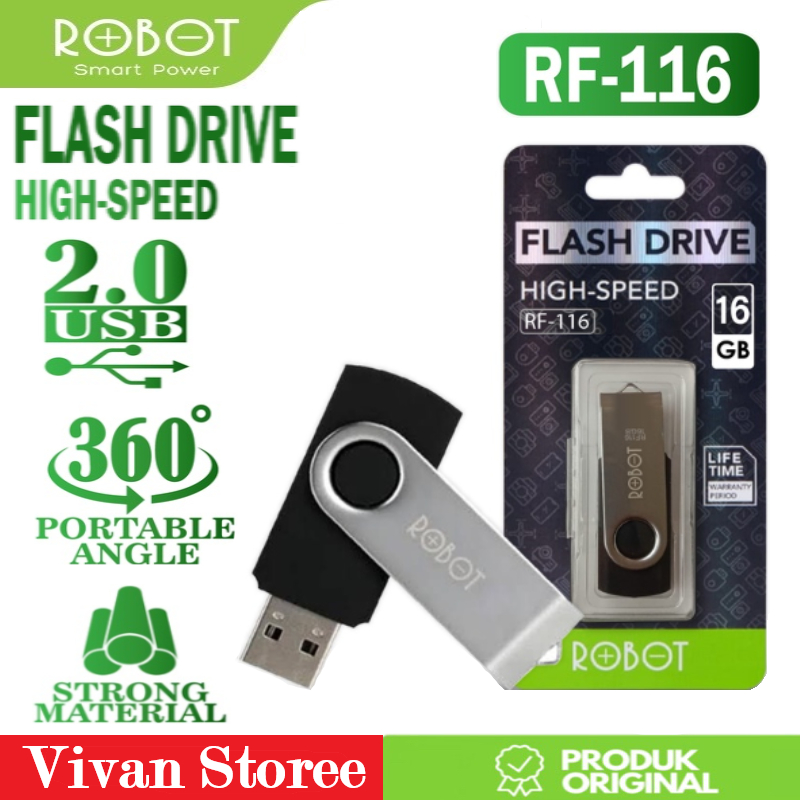 Jual ROBOT Flashdisk USB2.0 4GB / 8GB / 16GB / 32GB Rotatable U-disk ...
