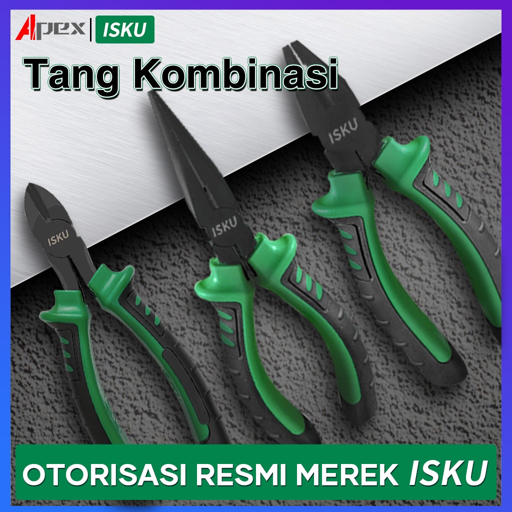 Jual ISKU tang kombinasi tang lancip tang kawat tang potong6 8 inch 55 ...