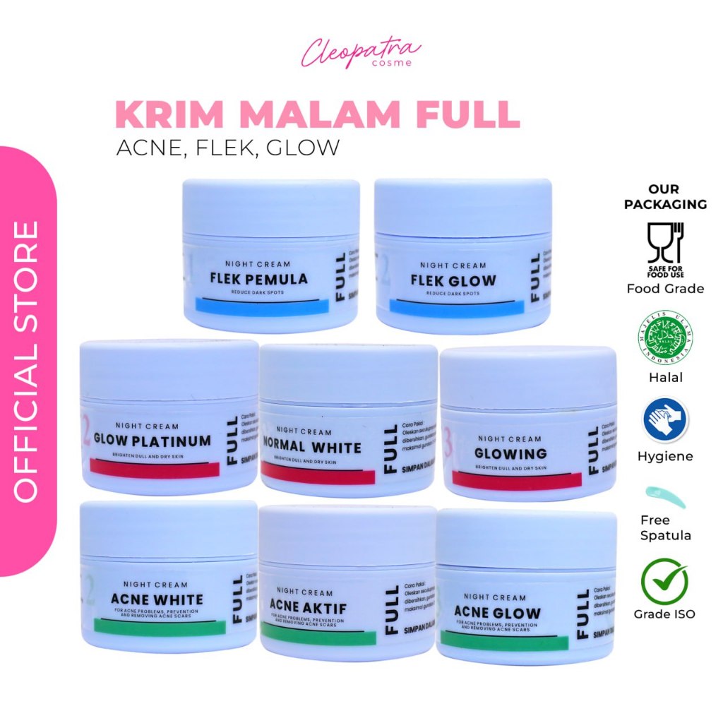 Jual Krim Malam FULL Crystal Arbutin ORIGINAL SEGEL - Krim Malam ...