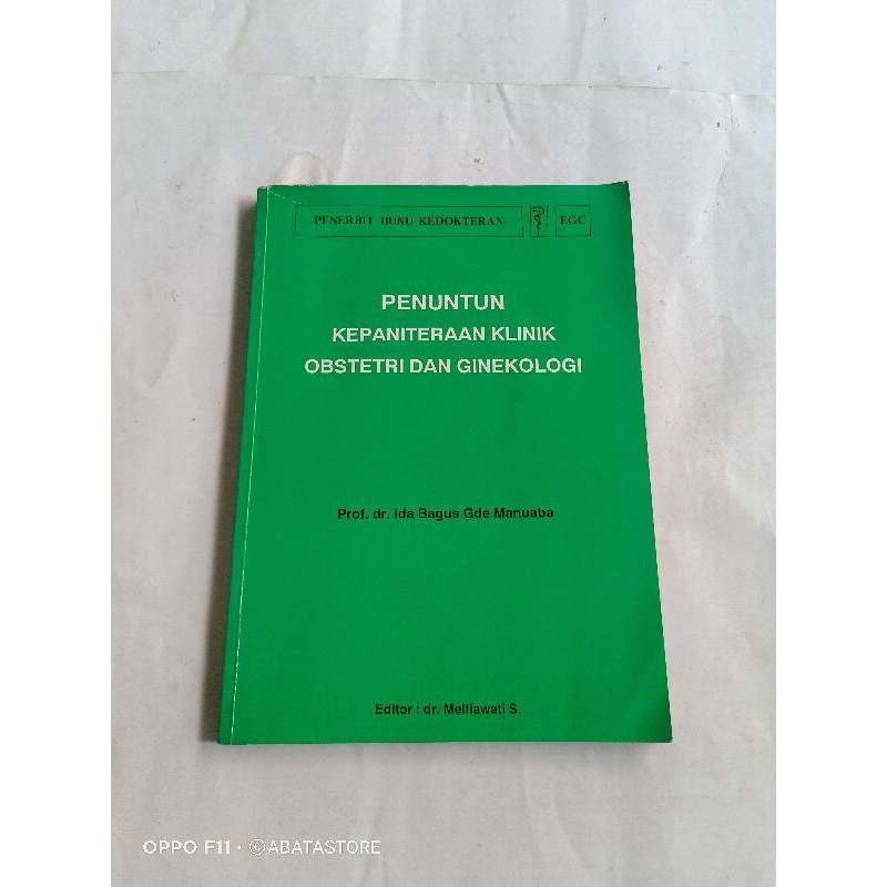 Jual BUKU PENUNTUN KEPANITERAAN KLINIK OBSTETRI DAN GINEKOLOGI PROF DR ...