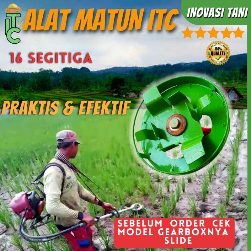 Jual Alat Matun Padi Cakar 8 Diameter 16cm Model Segitiga 3 Baut Mata ...