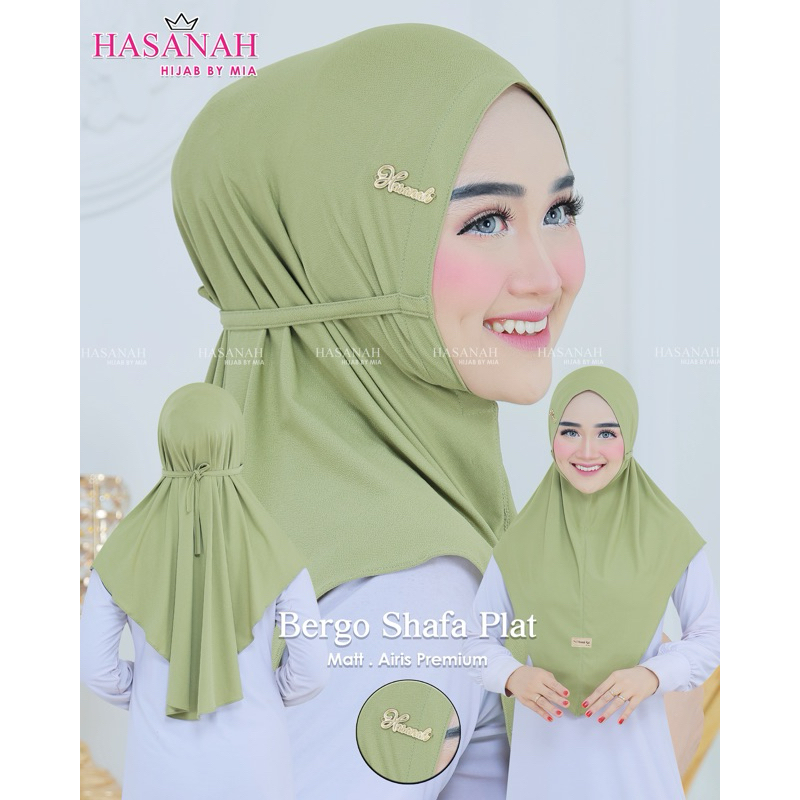 Jual BERGO SHAFA PLAT ORI Hasanah Hijab Instant Jersey Airis Premium Kerudung Non Pad Jilbab ...