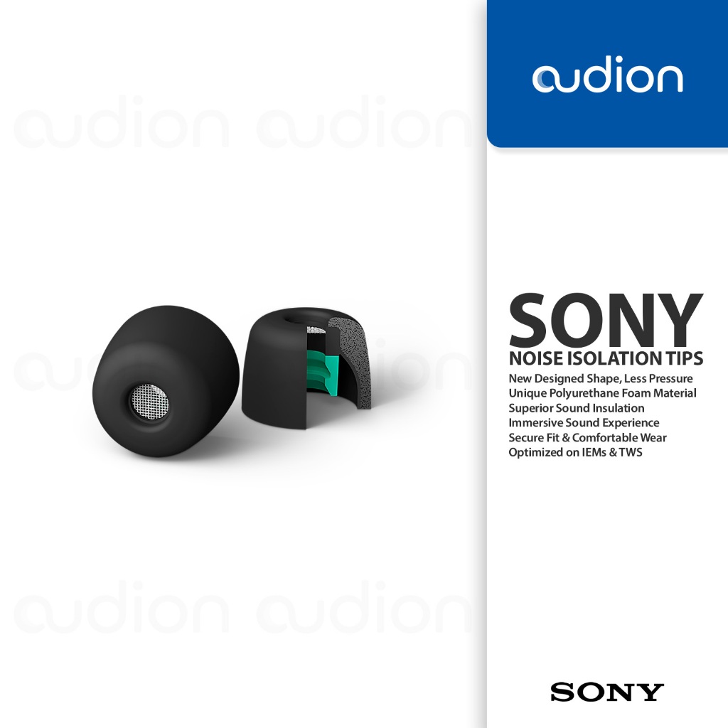 Jual Sony Noise Isolation Tips EP-NI1010 Polyurethane Foam+Silicone Eartips | Shopee Indonesia
