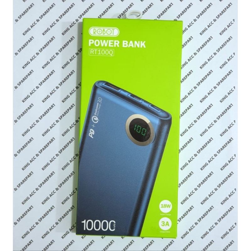 Jual ROBOT Power Bank RT100Q Two way Quick Charging 10000mah | Shopee Indonesia
