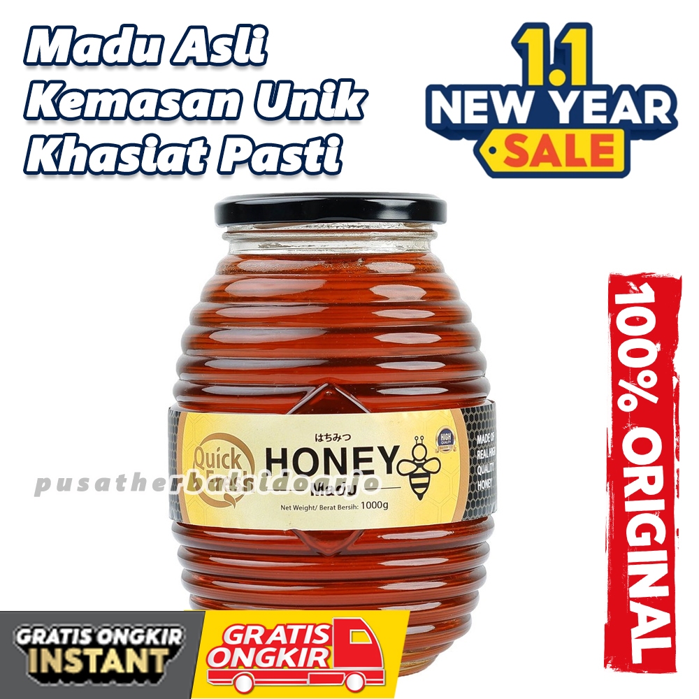 Jual Madu Quick Fresh 1kg Jar Madu Lokal Ternak Original Enak Manis ...