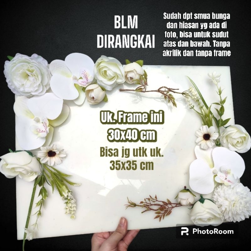 Jual DIY Rangkaian Bunga Mahar Anggrek TANPA frame acrylic Mawar ...