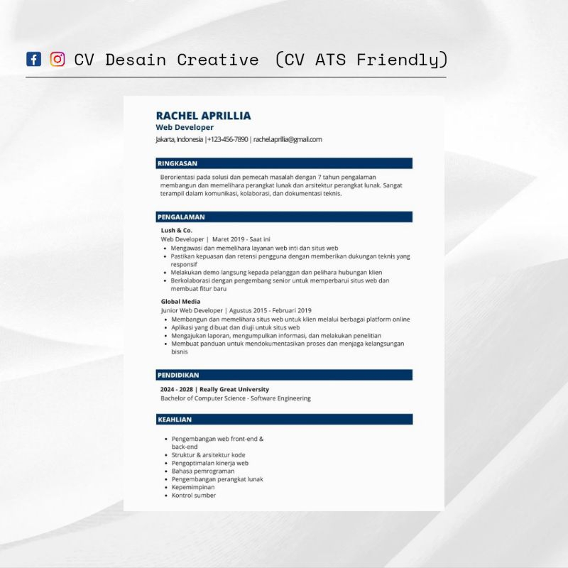 Jual Jasa Pembuatan CV | CV ATS Friendly | Template 200+ | Proses Cepat ...