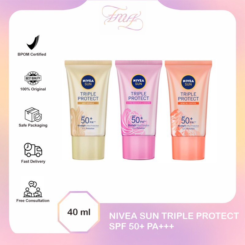 Jual [Clearance Sale] NIVEA Sun Triple Protect SPF 50+ PA+++ All Varian ...