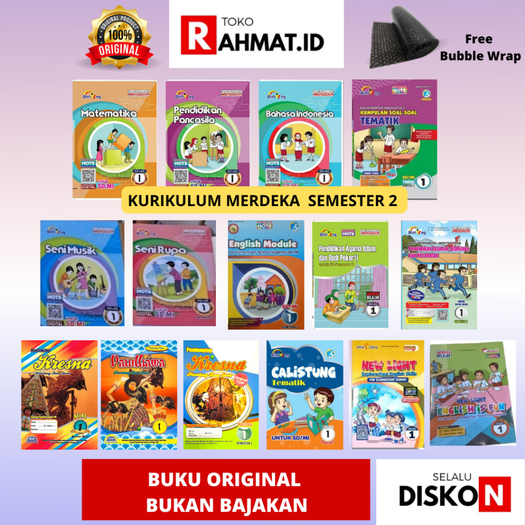 Jual LKS BINTANG KELAS 1 SEMESTER 2 MATEMATIKA BAHASA INDONESIA SENI ...