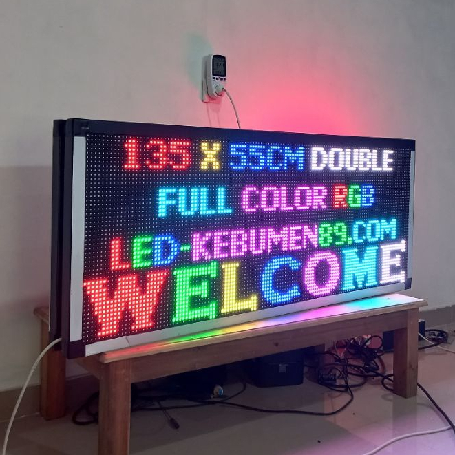 Jual Running text RGB full colour 135 x55cm 2 sisi/depan belakang ...