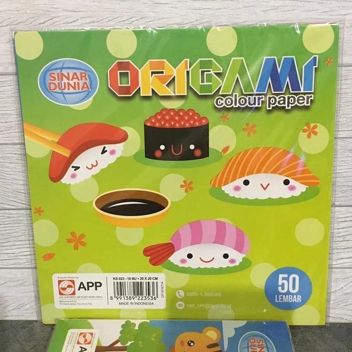 Jual Kertas Lipat Warna SIDU Kertas Origami Sinar Dunia Ukuran 20×20 Cm ...