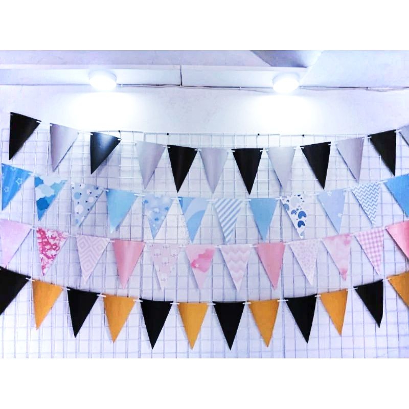 Jual Banner flag segitiga / bendera segitiga / bunting flag segitiga ...