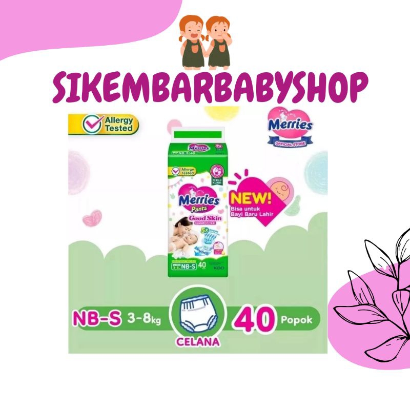 Jual DIAPERS MERRIES GOOD SKIN NBs40 | Shopee Indonesia