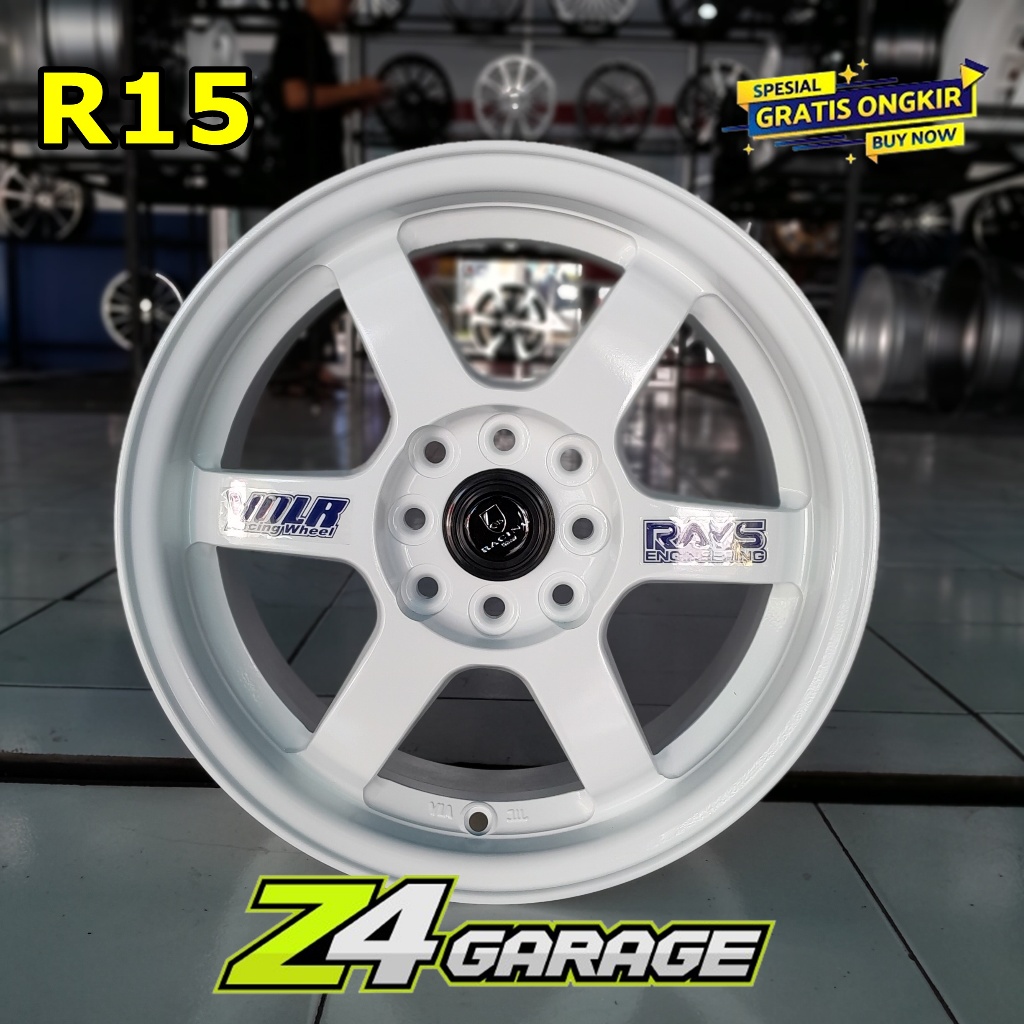Jual Velg TE37 warna Putih Ring 15 type OG R15 pcd 4 dobel | Shopee Indonesia