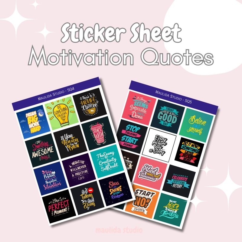 Jual Sticker Motivasi Quotes Sticker Sticker Sheet Aesthetic Kata Bijak Sticker Jurnal