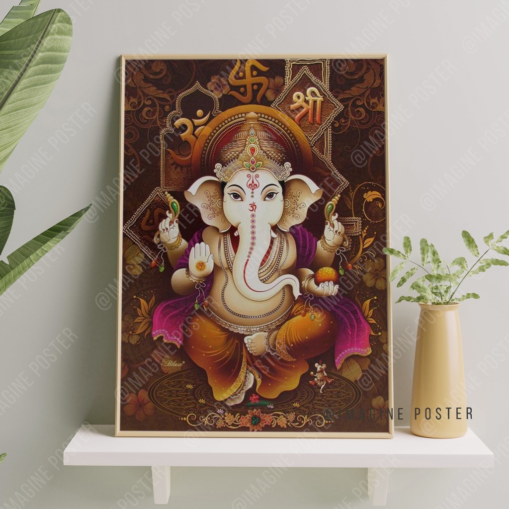 Jual Poster Gambar Dewa Hindu - Poster Dewa Ganesha A3 - V5 | Shopee ...