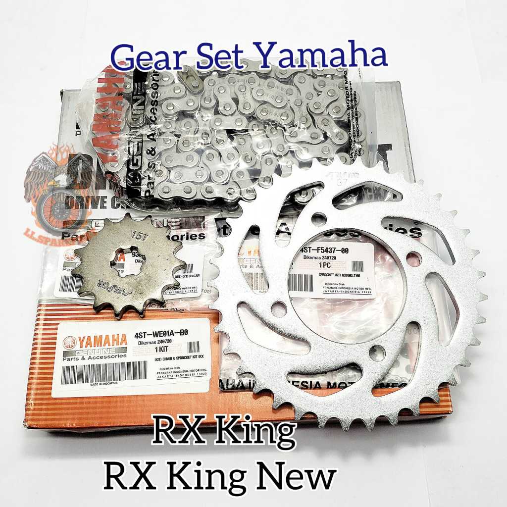 Jual GEAR SET + RANTAI YAMAHA 3KA/4ST RX KING ASLI ORIGINAL GIGI TARIK GERSET GIRSET GIERSET GER ...