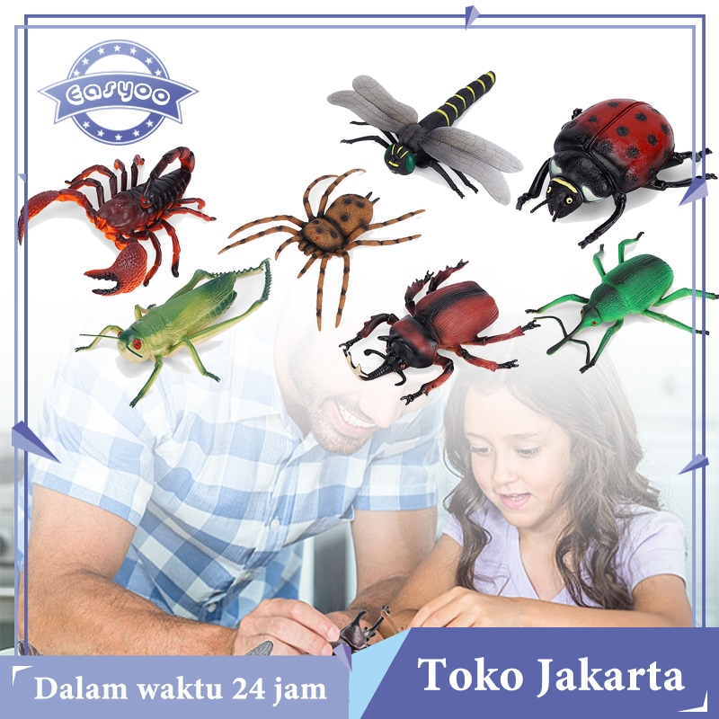 Jual Mainan Serangga Insect Edukasi Anak Hewan Figure Belalang Kumbang ...