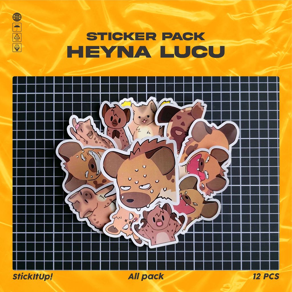 Jual Stiker Pack Hyena Lucu Untuk Koper Laptop Skateboard | Shopee ...