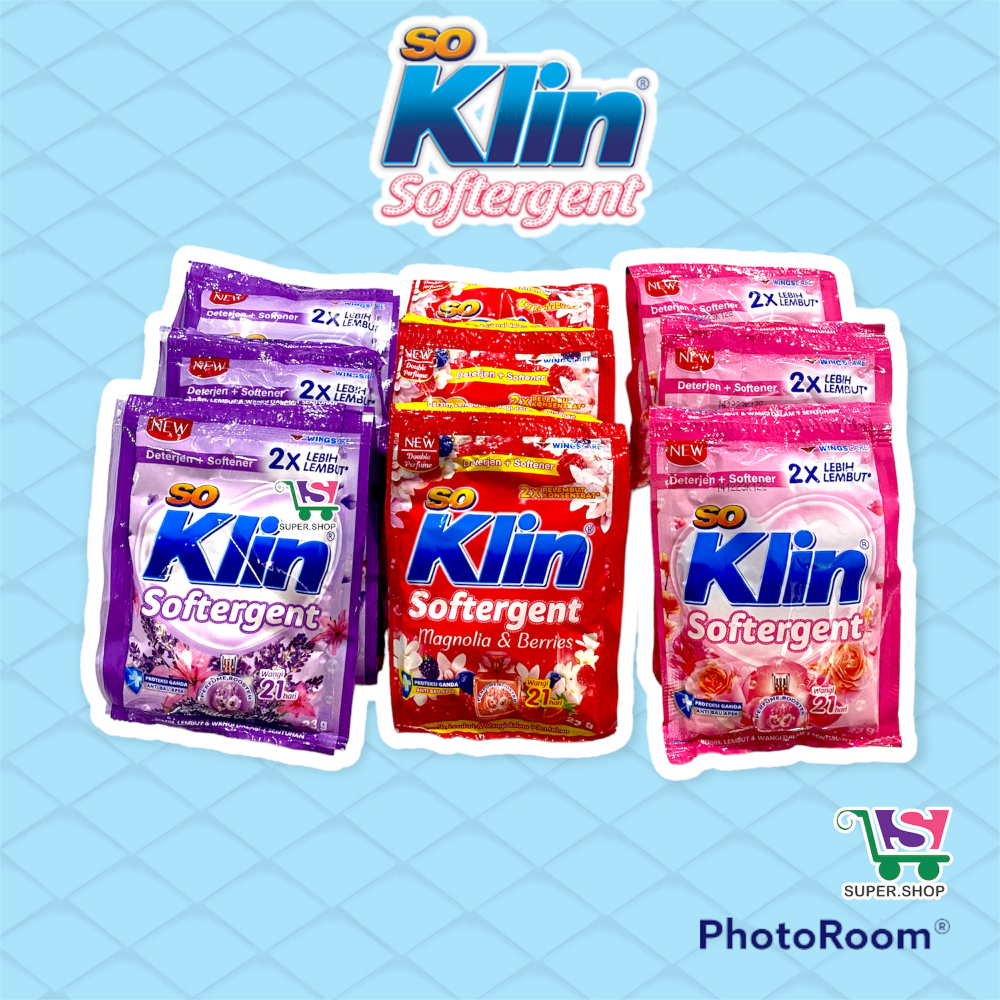 Jual So Klin Softergent Deterjen Bubuk + Softener 23 Gram Renceng (isi ...