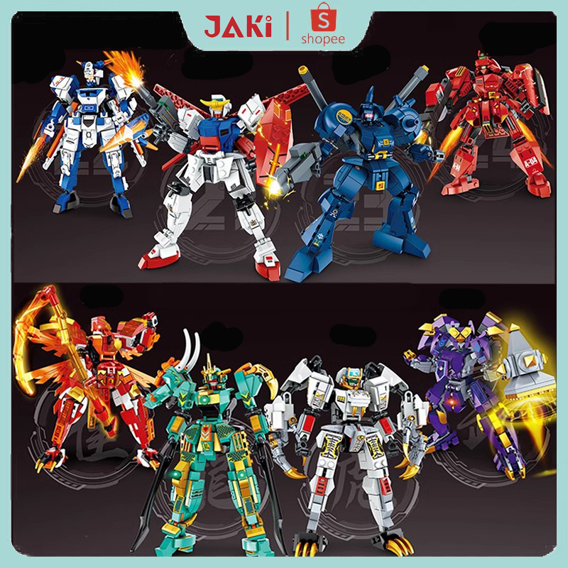Jual JAKI Blok Bangunan Robot Mainan Rakitan Anak Laki-laki DIY Balok ...