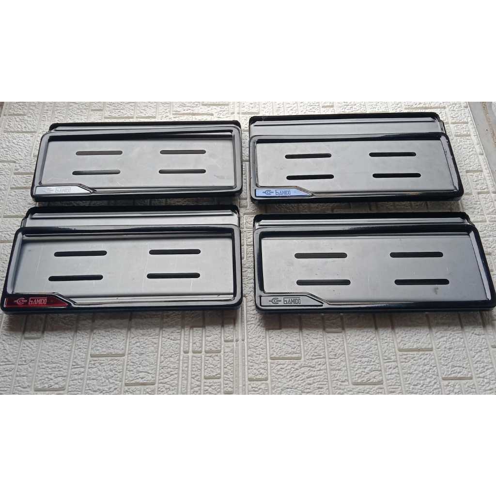 Jual COVER BINGKAI PLAT MOTOR bingkai plat nomor GAMINO 1 SET DEPAN ...