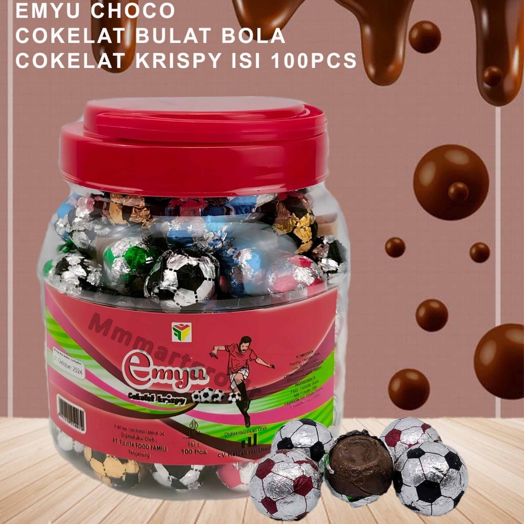Jual Emyu Choco Ball / Cokelat Bulat Bola / Cokelat Krispy Bola / Isi ...