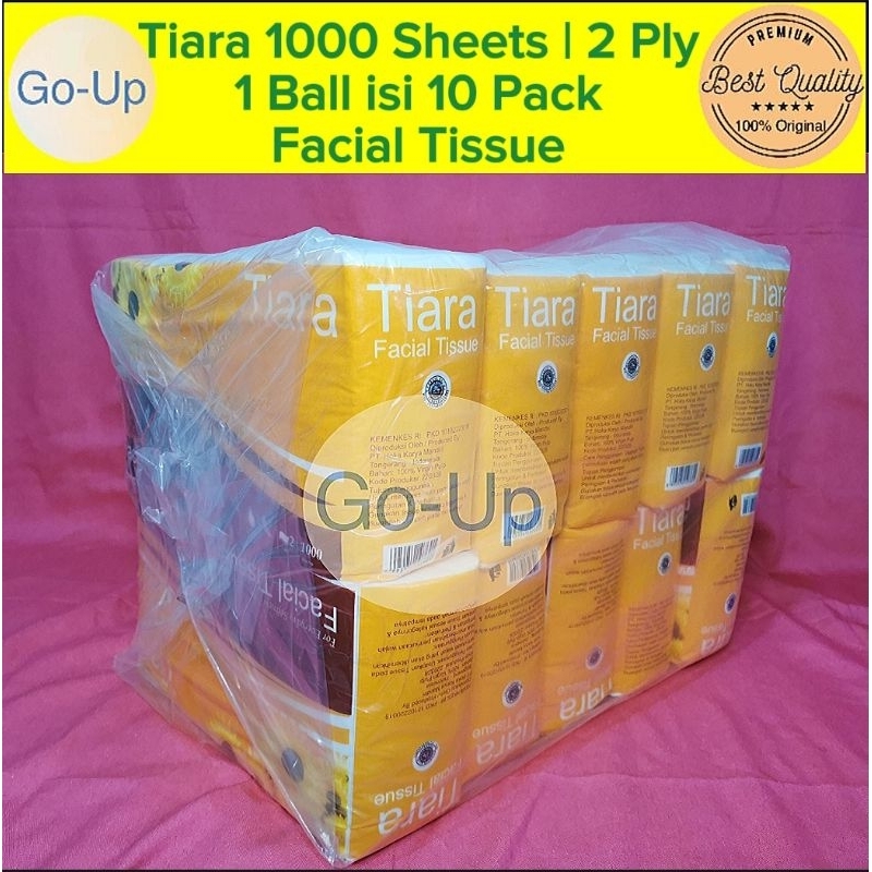 Jual [1 Ball isi 10 Pack] Tisu TIARA Facial Tissue 1000 Sheets 2 Ply ...