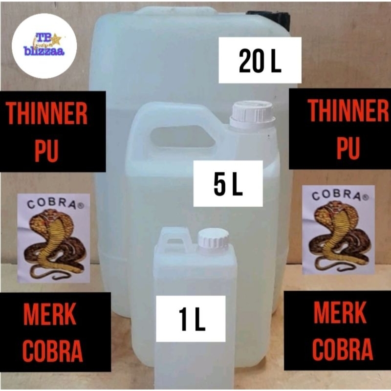 Jual Thinner PU 5L Cobra Thiner PU Polyurethane 5 liter Tiner PU Murni Cobra Asli | Shopee Indonesia
