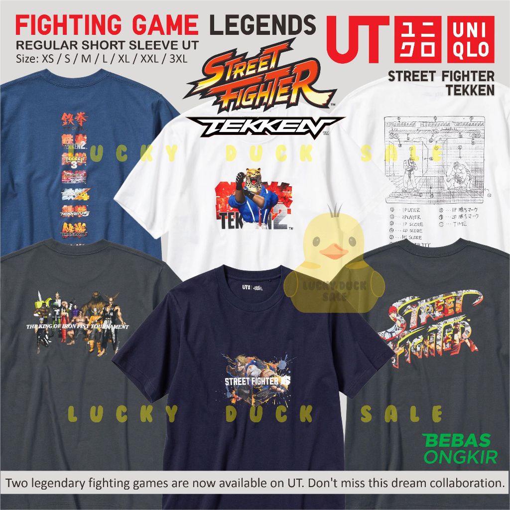 Jual Street Fighter Fighting Game Legends UT Shirt Tekken Arcade UNIQLO ...