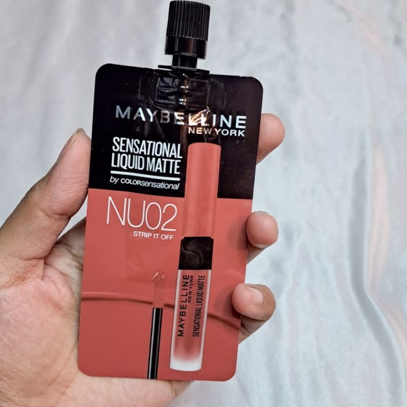 Jual Maybelline Sensational Liquid Matte Lip Sachet 2ml | Shopee Indonesia