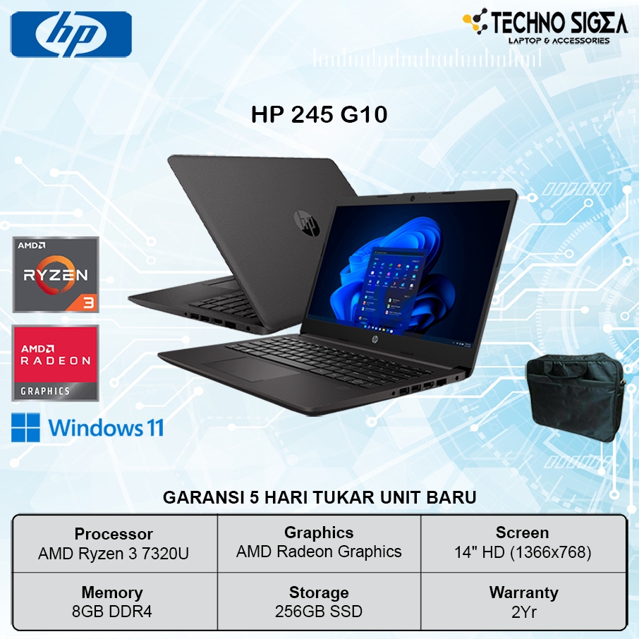 Jual HP 245 G10 Ryzen 3 7320 8GB 256GB 14.0 Slim | Shopee Indonesia
