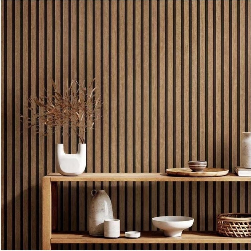 Jual [ 45 Cm X 8 Meter ] Wallpaper Stiker Motif Panel Kayu Elegan