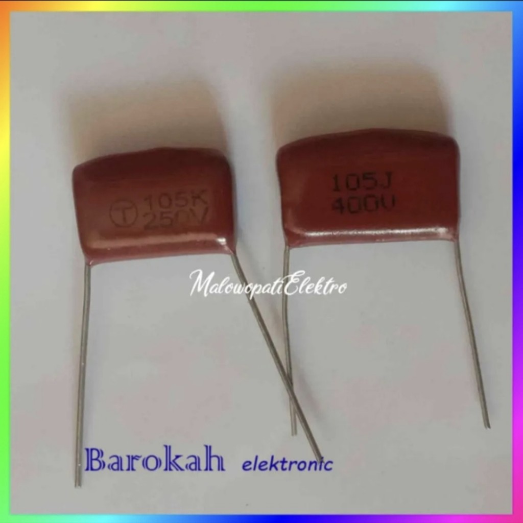 Jual Kapasitor Milar 105K 250 Volt - 105J 400v capacitor 400 Volt ...