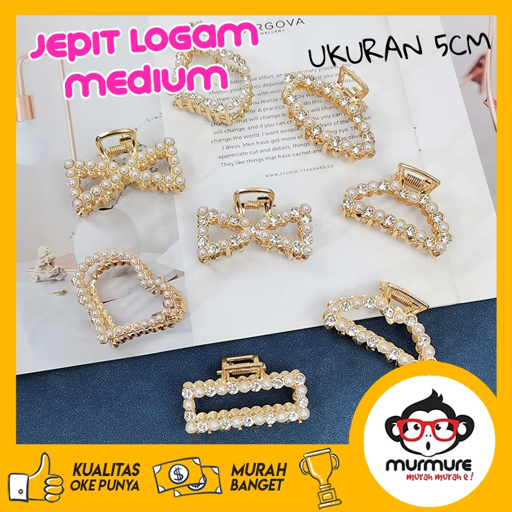 Jual MURMURE | JEDAI 5CM MUTIARA ELEGAN JEPIT RAMBUT ALLOY KOREA ...