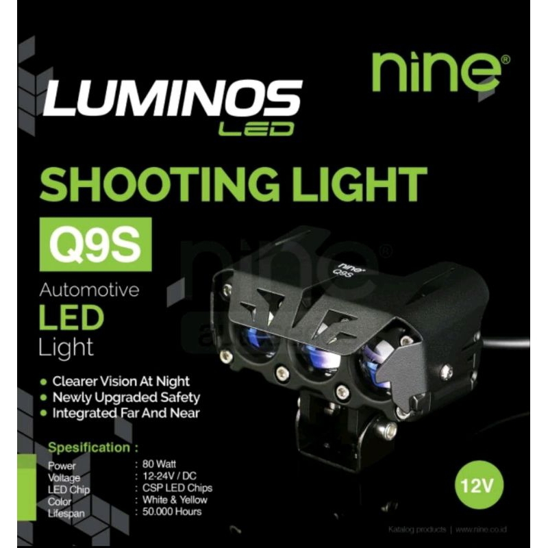 Jual LAMPU MINI LASER LED 3 MATA LUMINOS Q9S BLUE LENS 80WATT SUPER ...