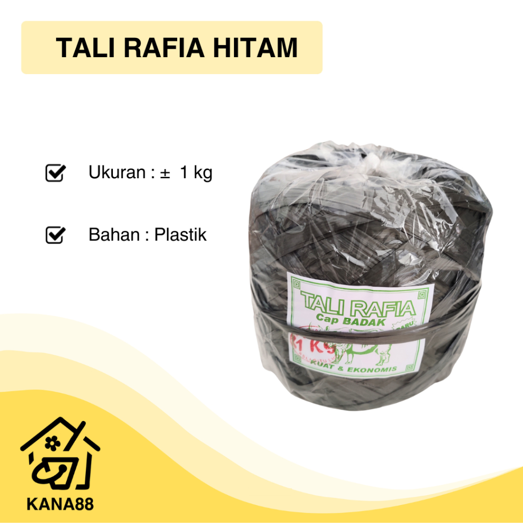Jual Tali Rafia HItam Tebal dan Kuat Plastik Murah | Shopee Indonesia