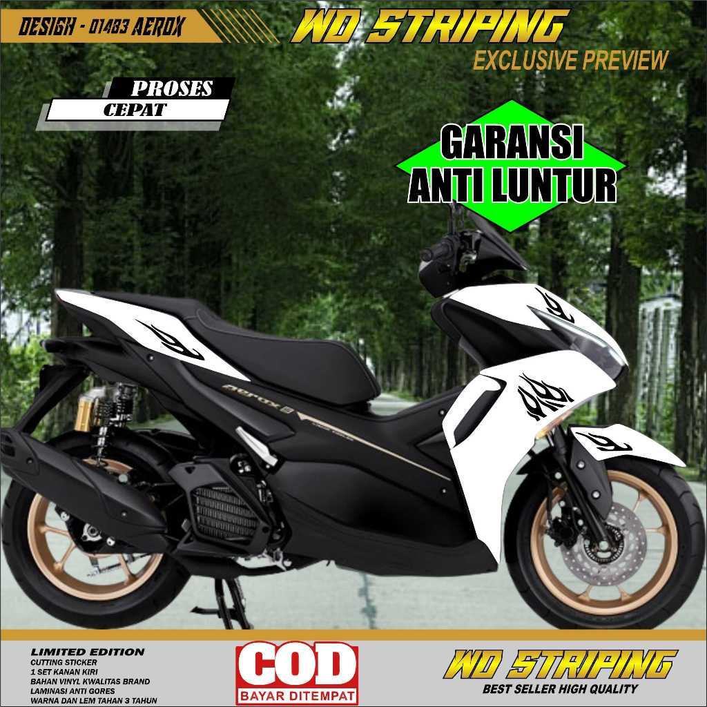 Jual 01483 CUTTING STICKER STRIPING VARIASI AEROK NEW STIKER CUTTING ...