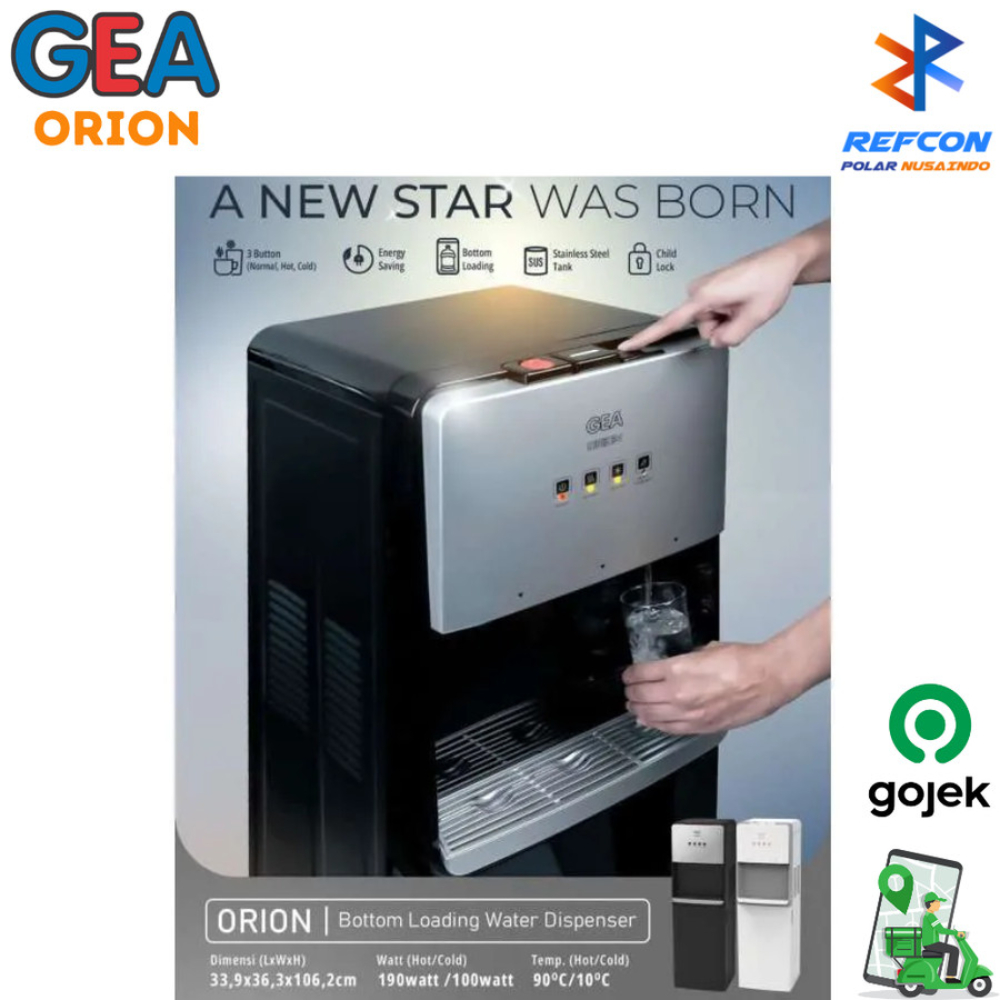 Jual Dispenser GEA ORION Black / Hitam Bottom Loading / Galon Bawah ...